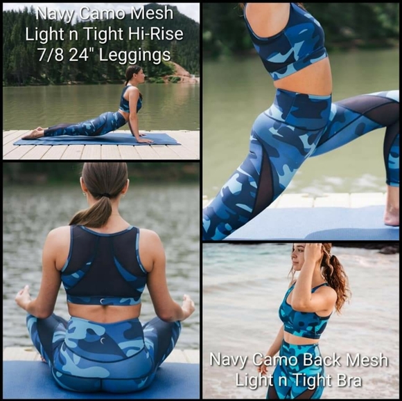 ZYIA | Intimates & Sleepwear | Zyia Active 78 Navy Camo Mesh Light N ...